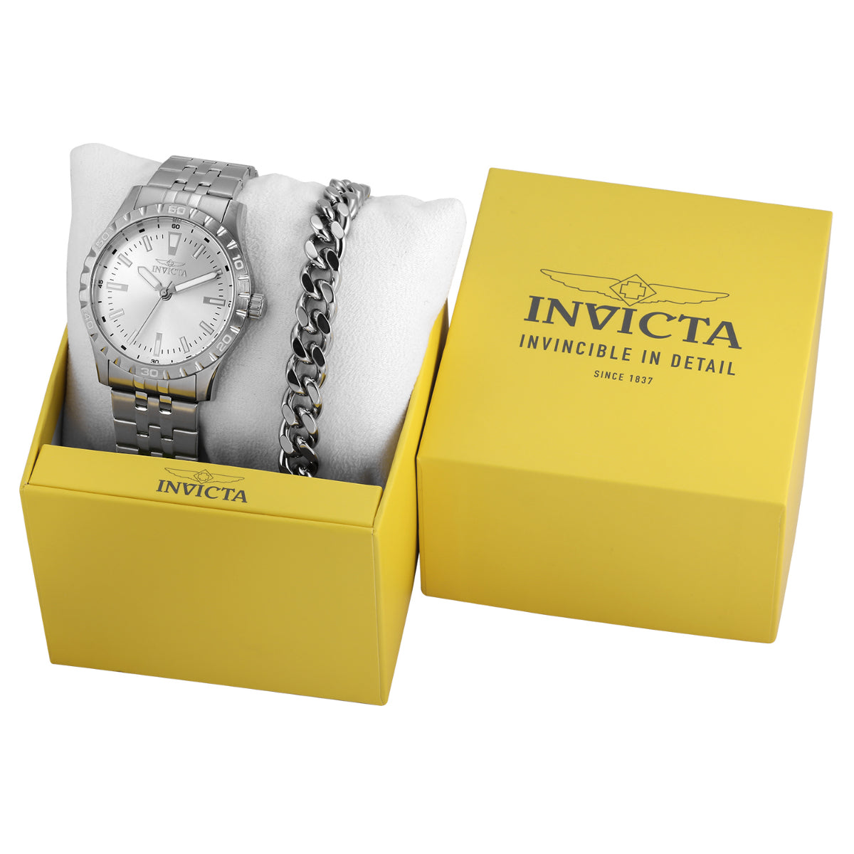 set reloj + pulsera PARA HOMBRE INVICTA SPECIALTY 48279 - PLATEADO