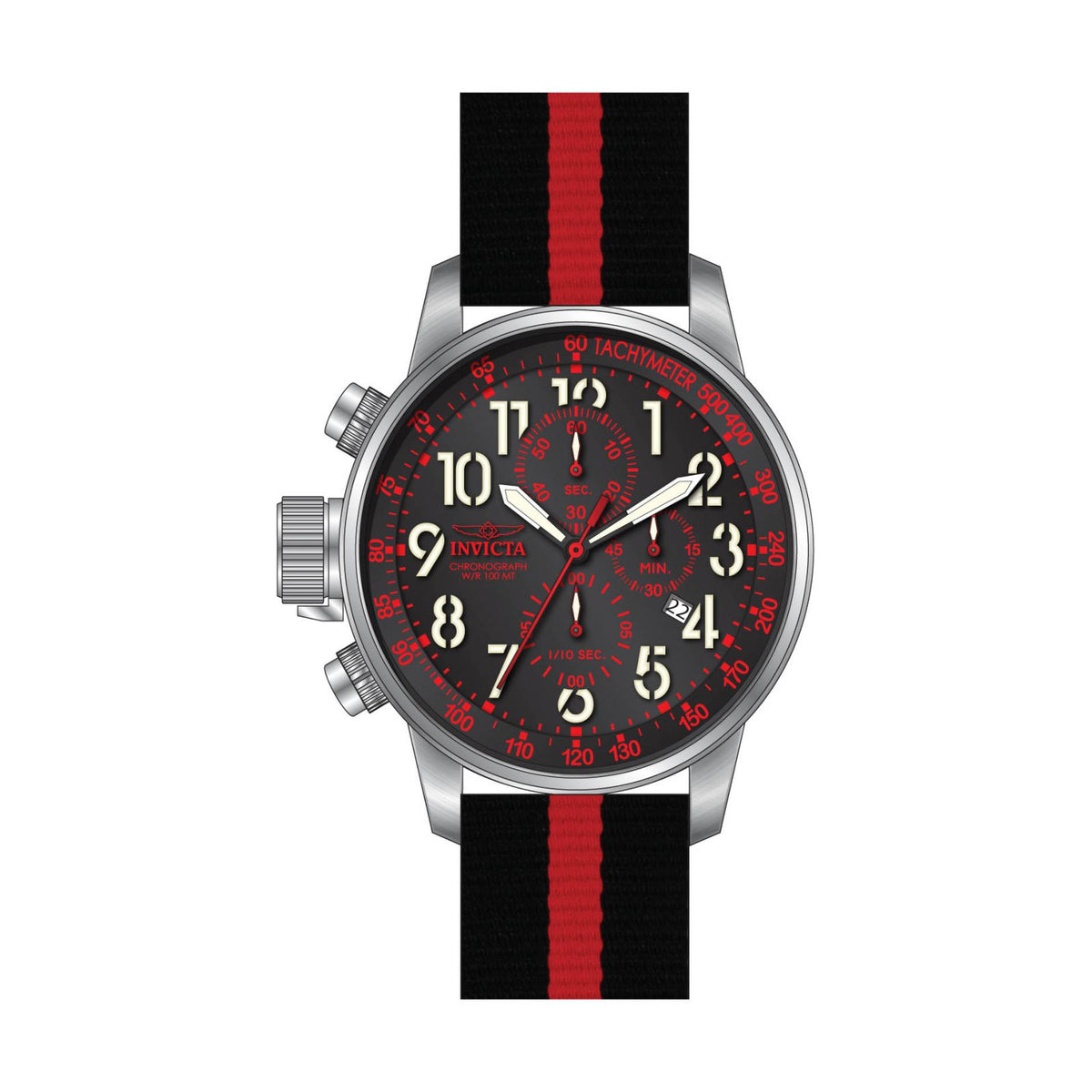 RELOJ PARA HOMBRE INVICTA I-FORCE 22845 - NEGRO ROJO